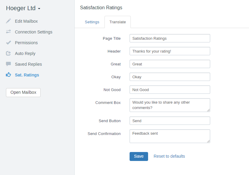 Satisfaction Ratings Module – FreeScout