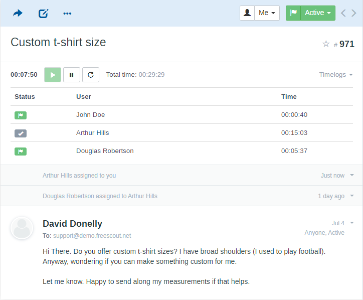 Time Tracking Module – FreeScout