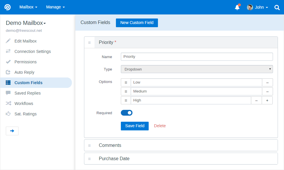 Custom Fields Module – FreeScout