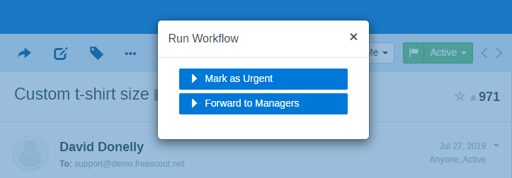 Workflows Module – FreeScout