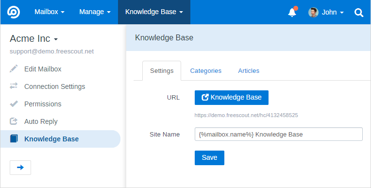 Knowledge Base Module – FreeScout