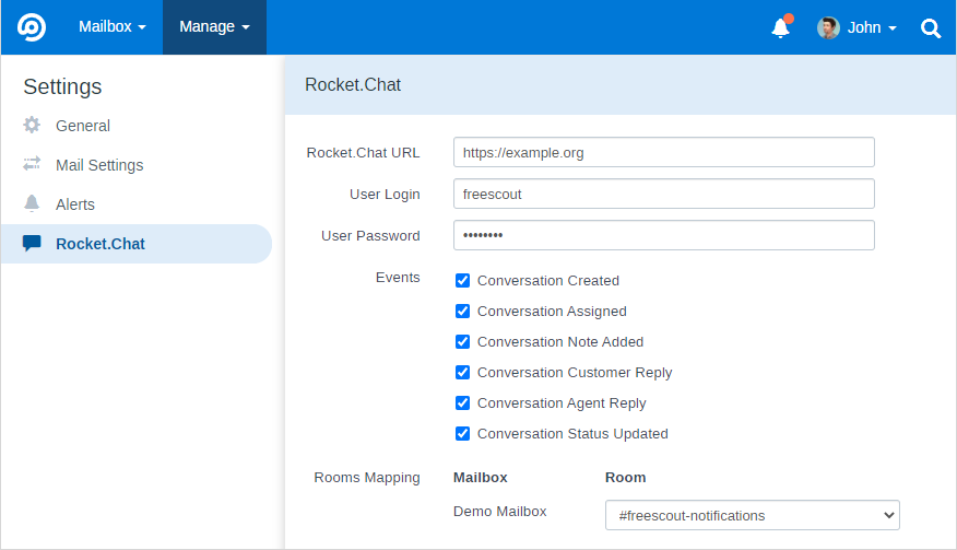 Rocket.Chat Notifications Module – FreeScout
