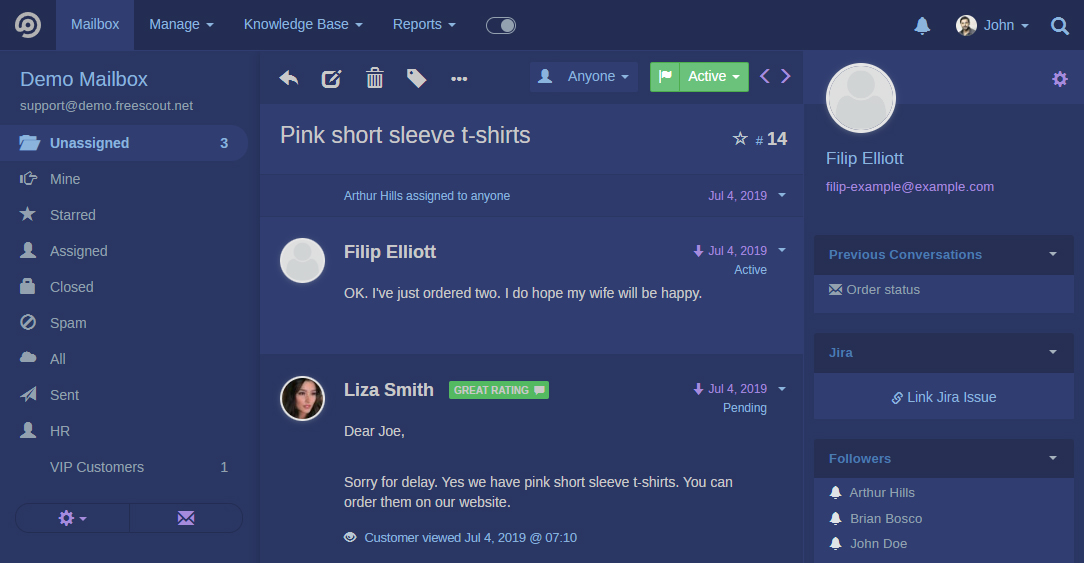 Dark Mode Module – FreeScout